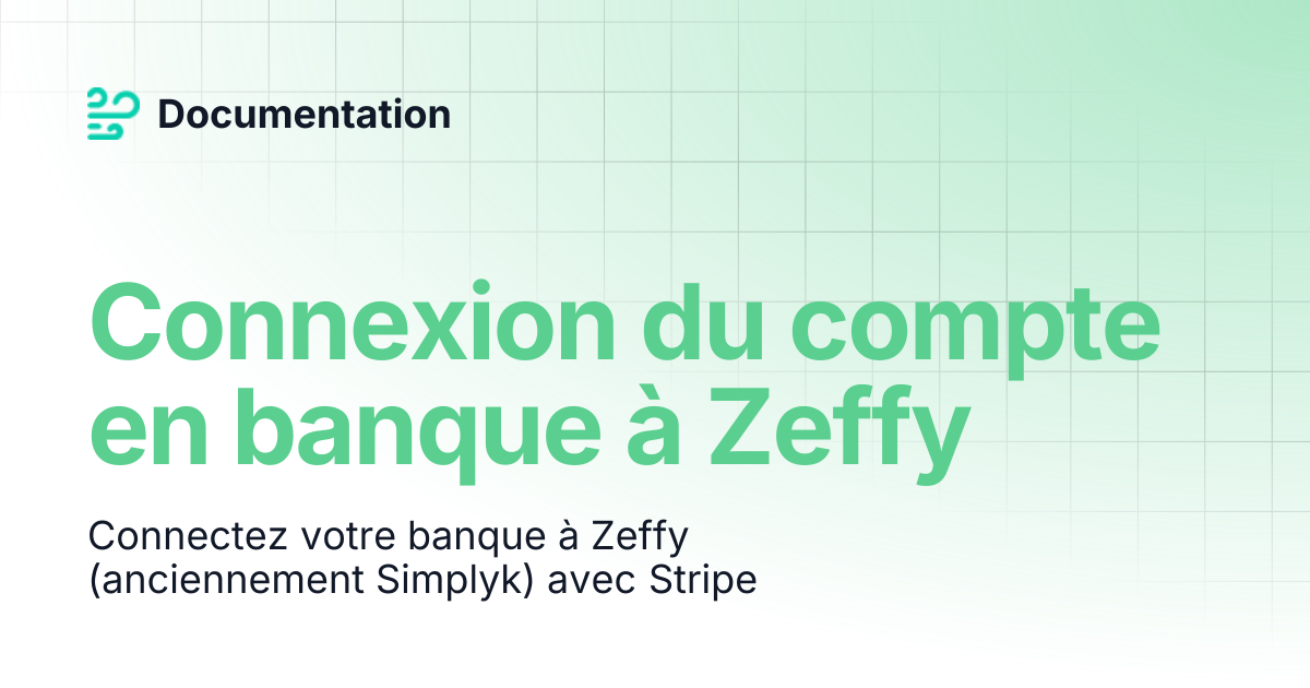 Connexion du compte en banque à Zeffy | FR | Documentation